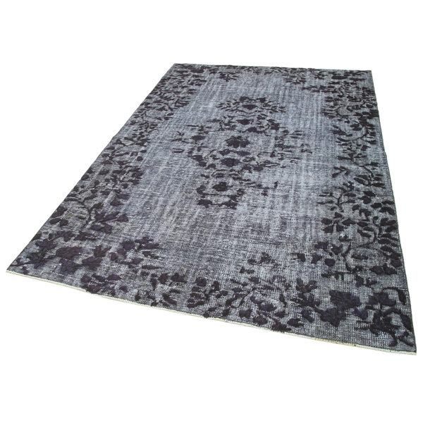 Lofy Tapis intérieur / extérieur gris en coton tissé à la machine Oyma Vintage - Wayfair Canada